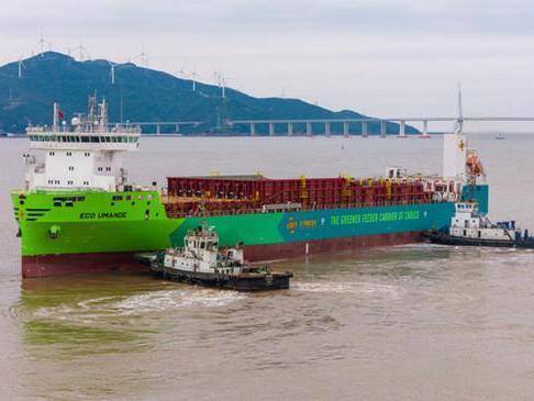 World's first methanol dual-fuel container ship delivered in Zhoushan